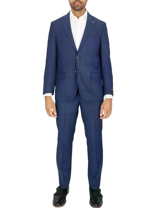 Scotch & Soda Checked Two-button Suit - Blue
