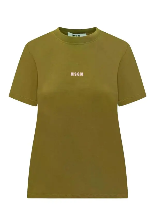 MSGM Logo-print T-shirt - Green