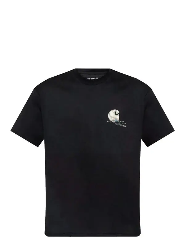Carhartt Work In Progress S/s Jake Garcia Martini-print Organic Cotton T-shirt - Black