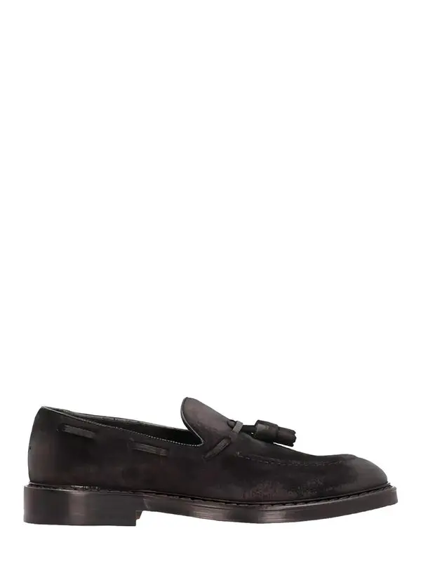 DOUCAL'S Tassel Detail Suede Loafers - Brown
