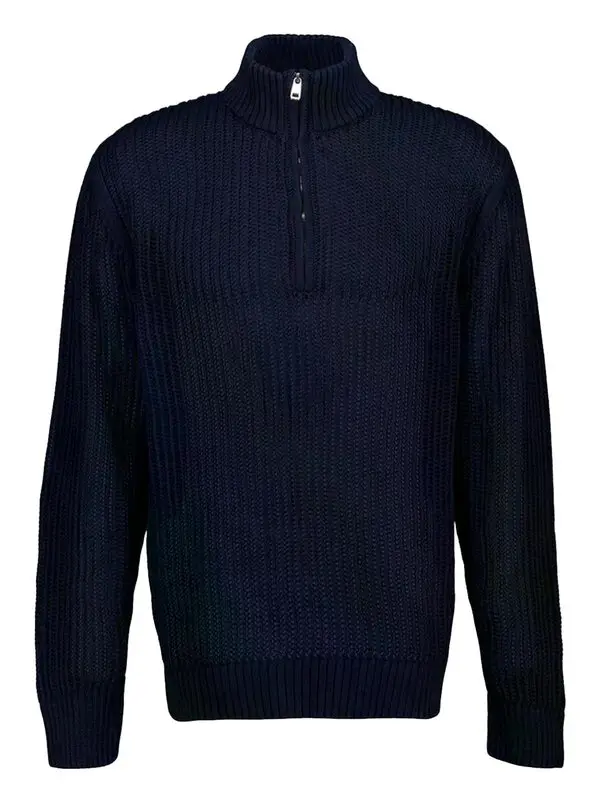 Frescobol Carioca Half-zip Knit Sweater - Blue