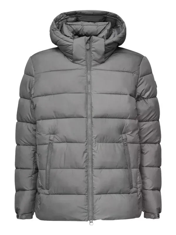 SAVE THE DUCK Hooded Quilted Jacket - Grey