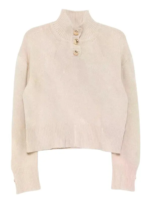 Brandon Maxwell Henley Sweater - Neutrals