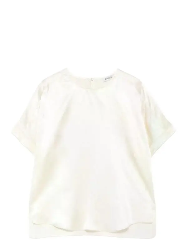 Simkhai Satin Short-sleeved Blouse - Neutrals