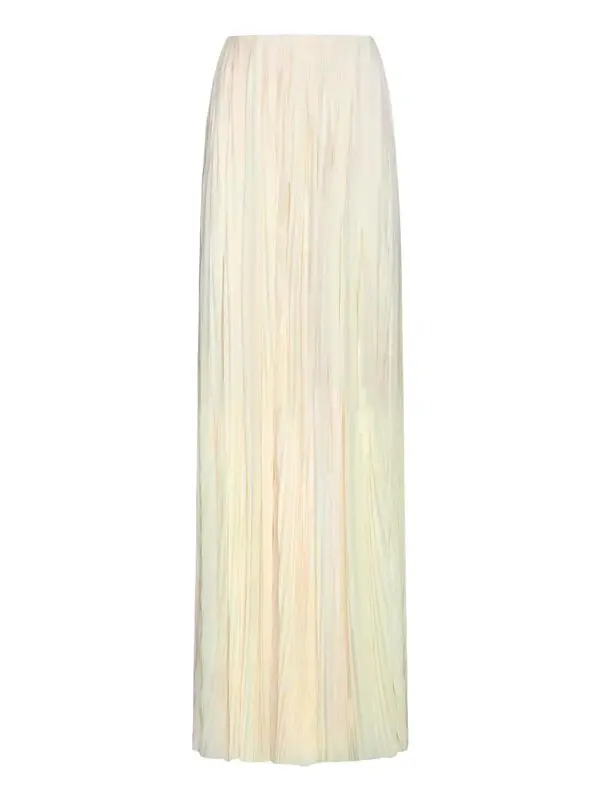 Saint Laurent Pleated Maxi Skirt - Neutrals