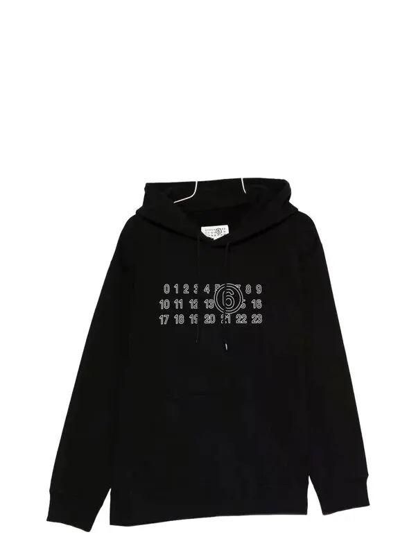 MAISON MARGIELA Numeric-print Hoodie - Black