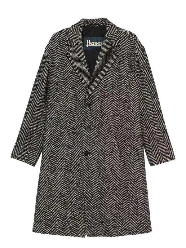Herno Single-breasted Coat - Black