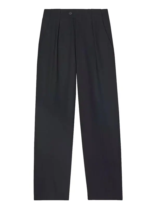 Closed Pleated Pocket Trousers - Black