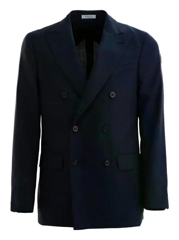 Boglioli Double-breasted Pocket-detail Blazer - Blue