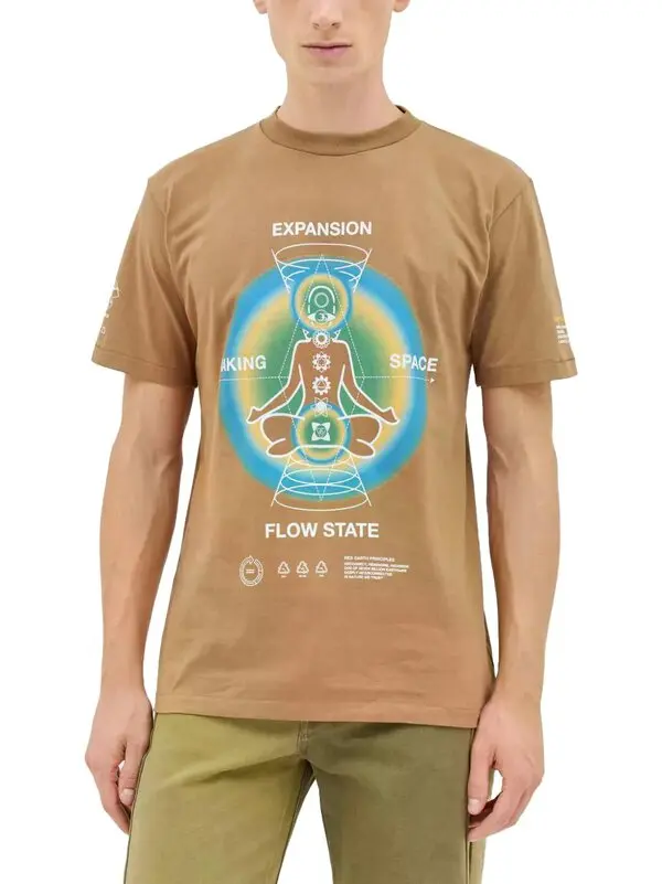 SPACE AVAILABLE Making Space Graphic-print Crew-neck T-shirt - Brown