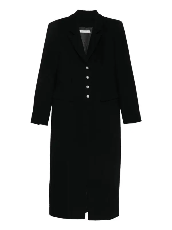 Alessandra Rich Jewel-buttoned Coat - Black