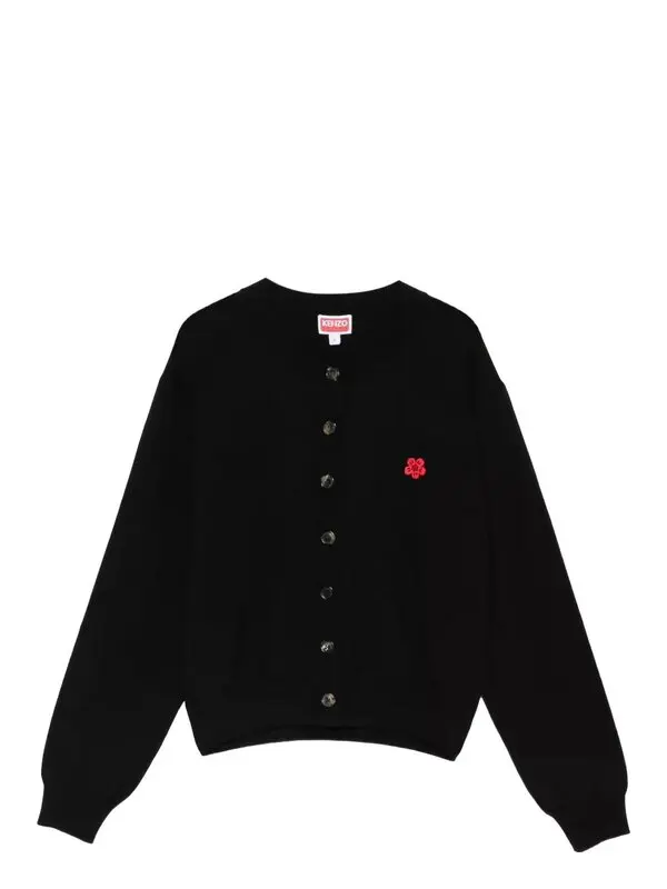 Kenzo Boke Flower Buttoned Cardigan - Black