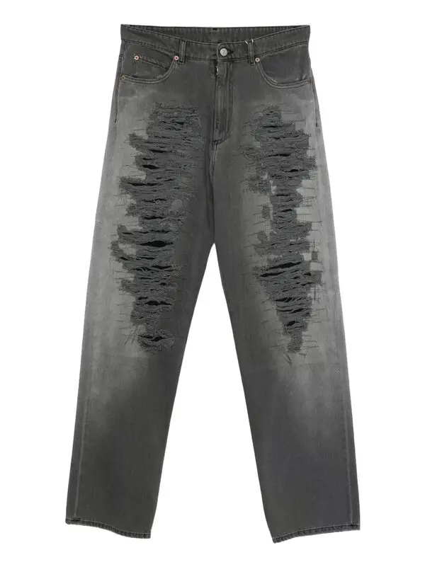 MAISON MARGIELA Distressed Frayed Jeans - Grey