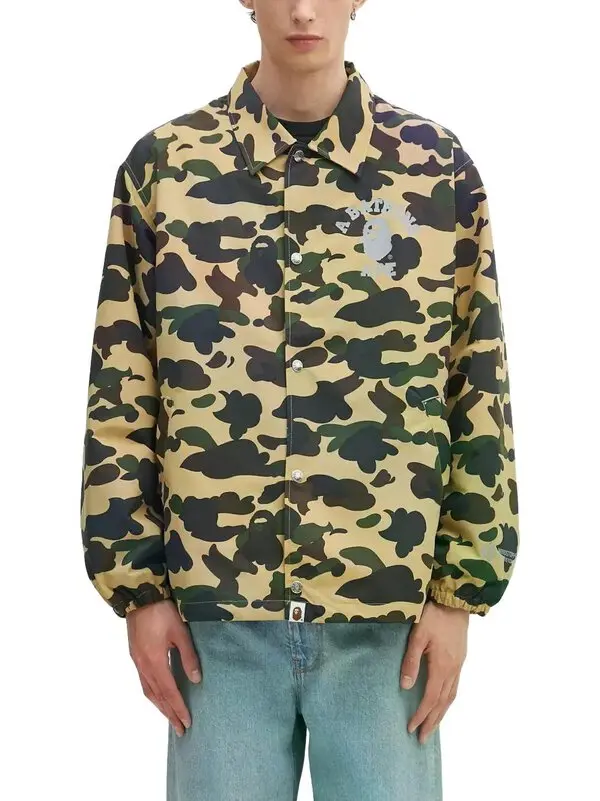 A BATHING APE Camouflage-print Shirt Jacket - Yellow