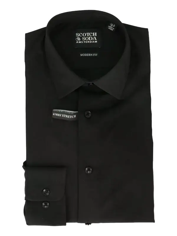 Scotch & Soda Four-way-stretch Shirt - Black