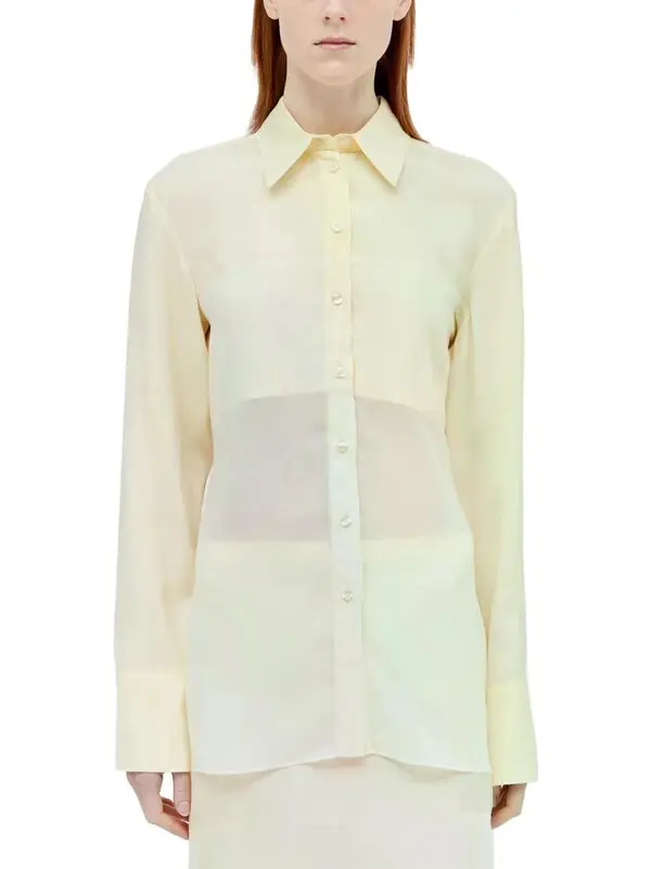 Sportmax Sheer Panelled Shirt - Yellow