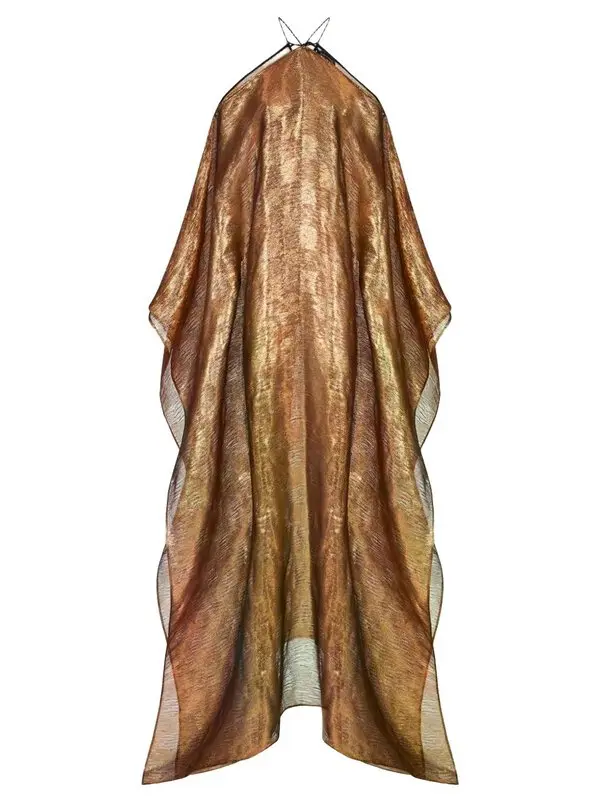 TALLER MARMO Metallic Tassel Dress - Brown