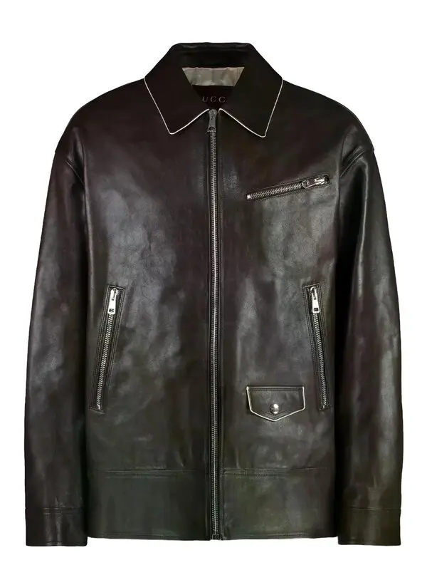 Gucci Leather Biker Jacket - Black