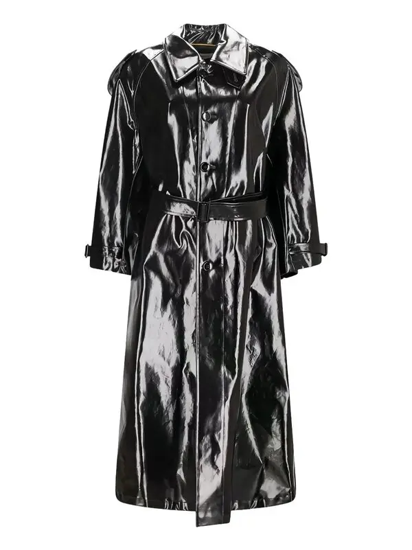 Saint Laurent Belted Trench Coat - Black