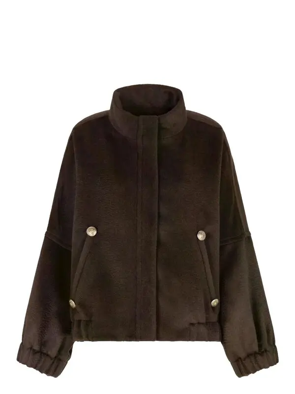 Giorgio Armani High-neck Jacket - Brown