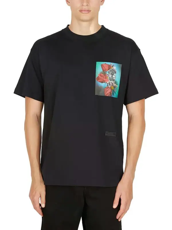 SOULLAND Floral-print T-shirt - Black