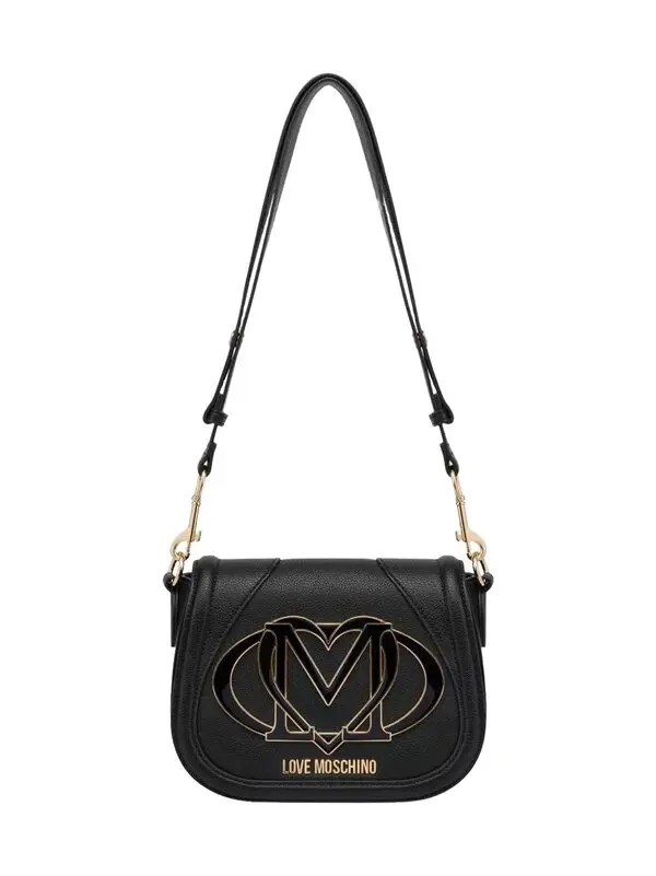 Moschino Logo-plaque Shoulder Bag - Black
