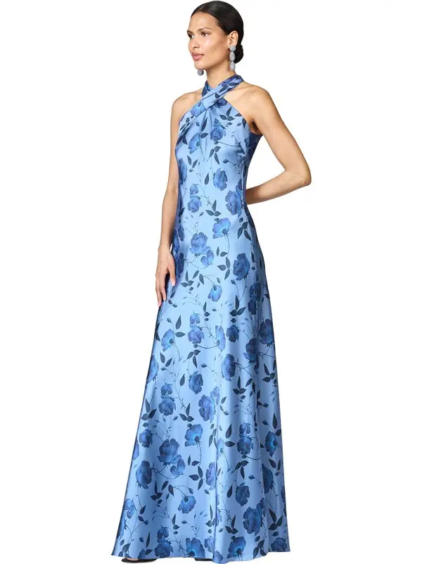 Sachin & Babi Laurant Printed Gown - Wild Steel Roses