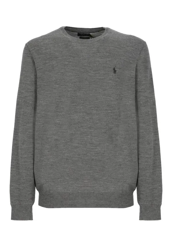 Ralph Lauren Wool Crew Neck Sweater - Grey