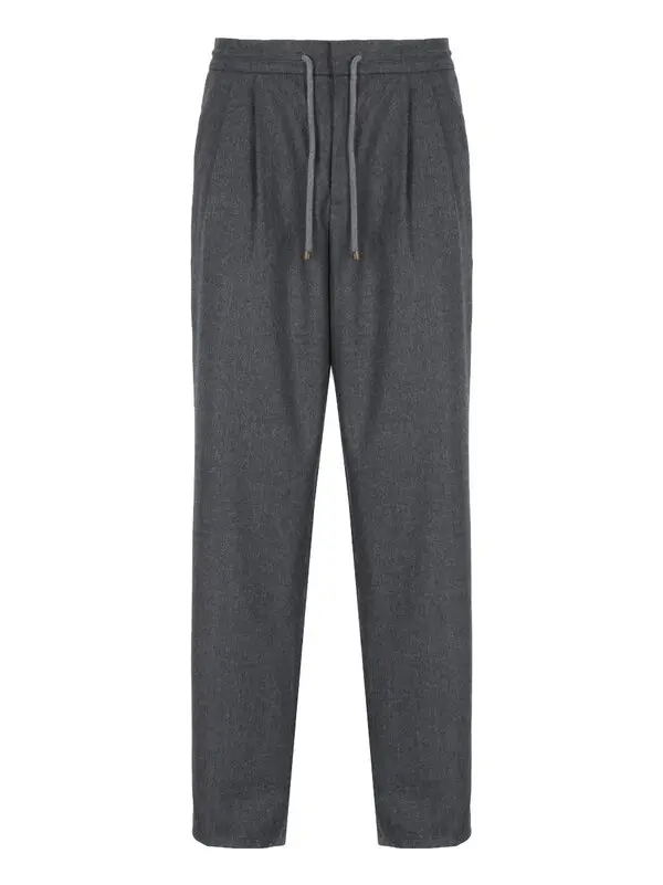 Brunello Cucinelli Virgin Wool Trousers - Grey