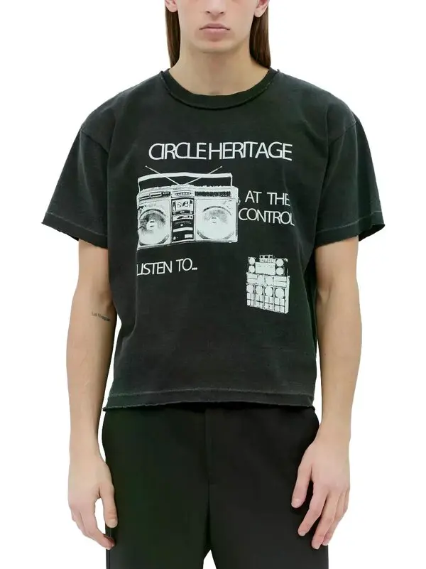 CIRCLE HERITAGE Boombox T-shirt - Black