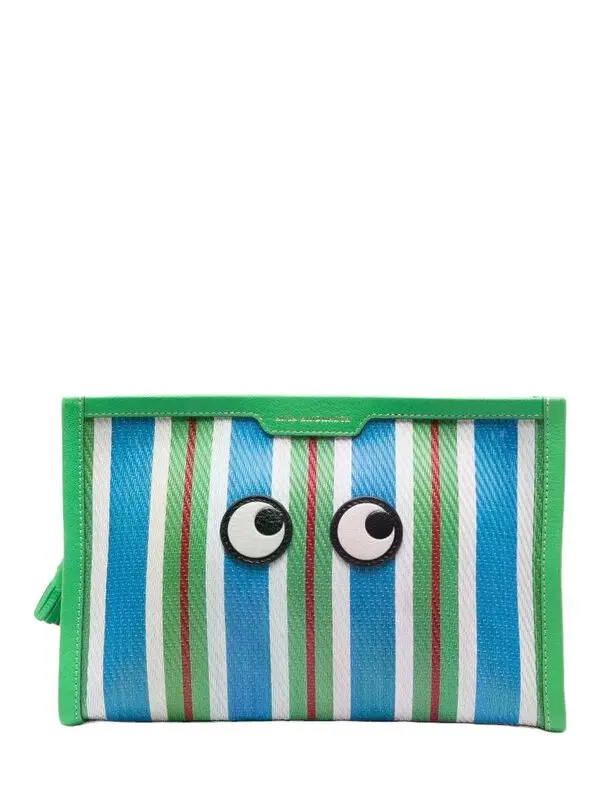 ANYA HINDMARCH Striped Makeup Bag - Green