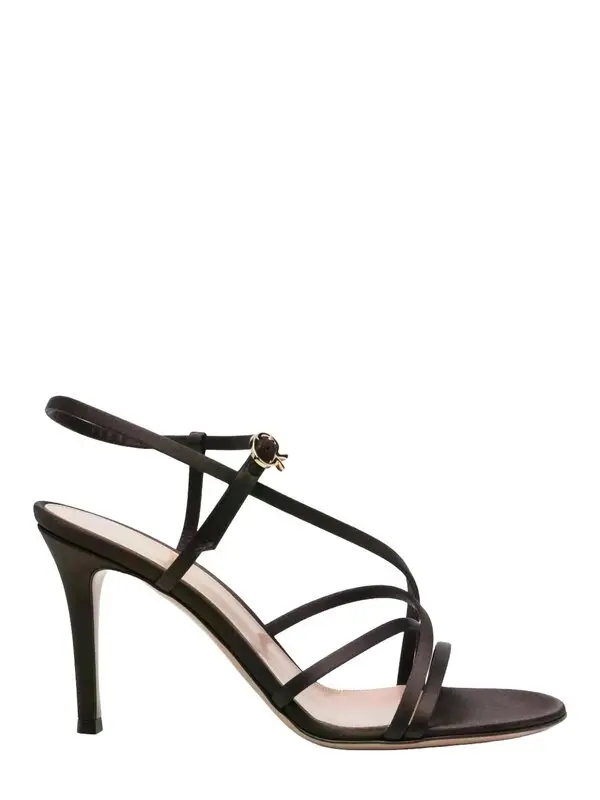 GIANVITO ROSSI 100mm Slingback Stiletto Sandals - Brown