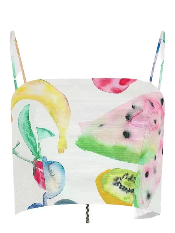 Rosie Assoulin Fruits-print Tank Top - White