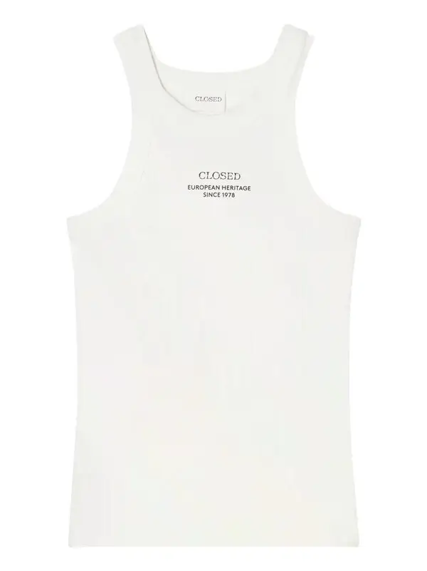 Closed Logo-print Tank Top - White