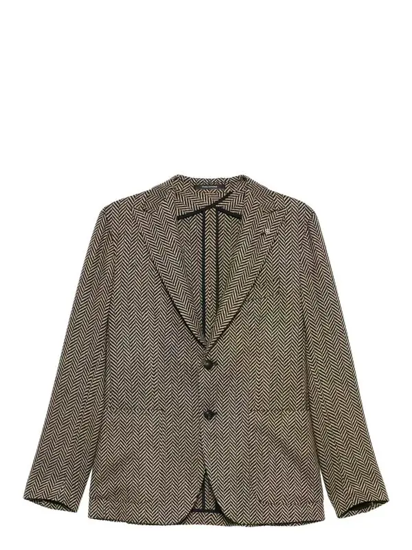 Tagliatore Herringbone Single-breasted Blazer - Neutrals