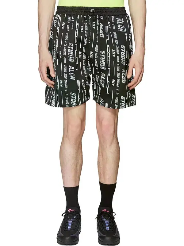 STUDIO ALCH Panelled Track Shorts - Black