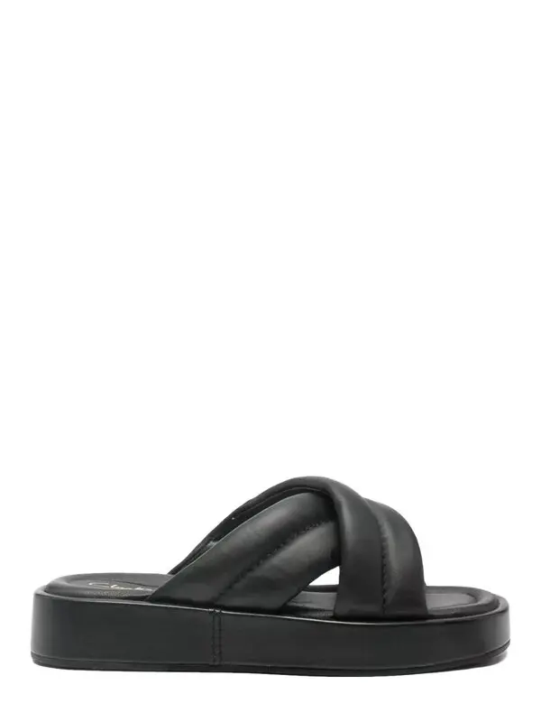 Clarks Alda 35mm Quilted Cross-strap Sandals - Black