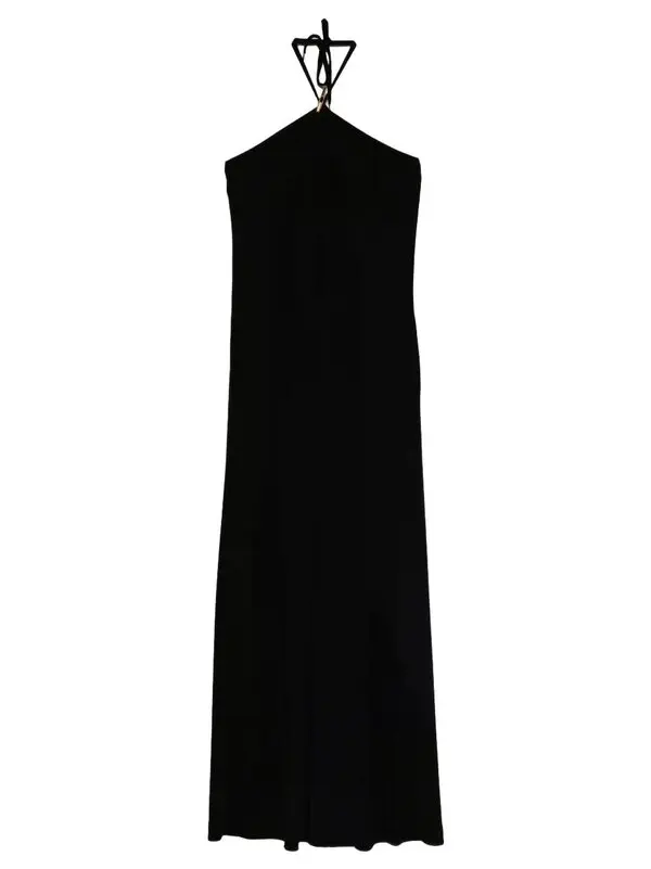 Moschino Halterneck Maxi Day Dress - Black