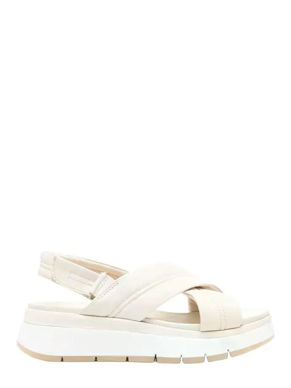 Clarks 30mm Tuscan Cross-strap Platform Sandals - Neutrals