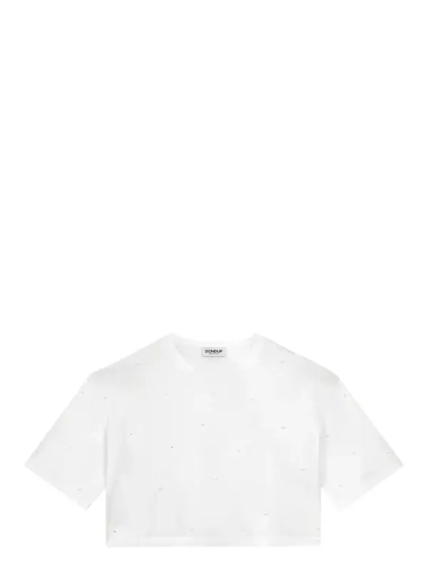 DONDUP Crystal-embellished T-shirt - White