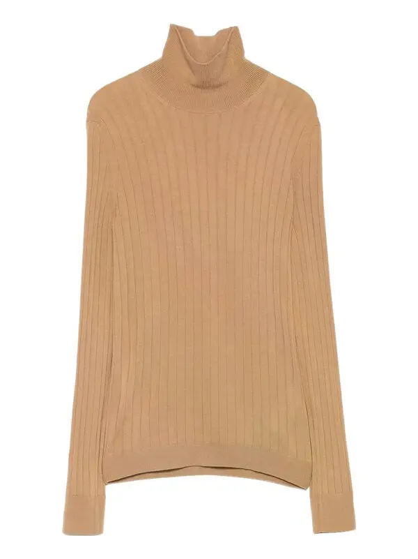 Moncler Logo-patch Ribbed Top - Brown