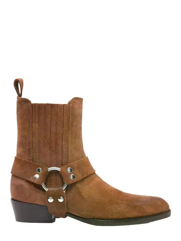 Paris Texas 35mm Helena Suede Ankle Boots - Brown