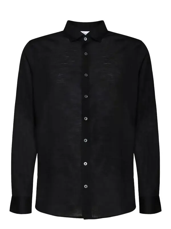GIULIANO GALIANO Long-sleeve Button-up Shirt - Black