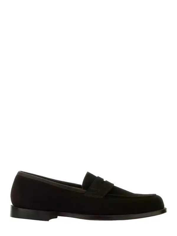 Crockett & Jones Grantham 2 Suede Loafers - Black