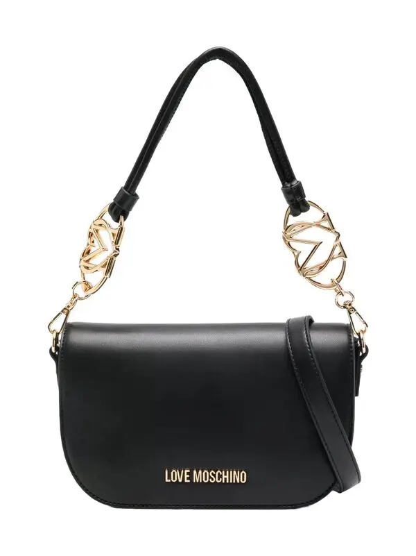 Moschino Chain-embellished Shoulder Bag - Black