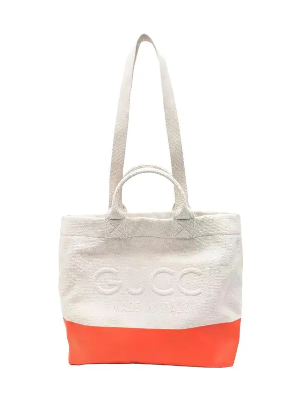 Gucci Logo-embossed Tote Bag - Neutrals