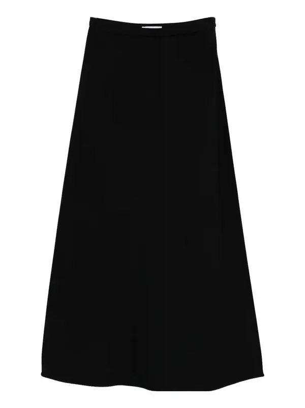 Max Mara A-line Compact Jersey Skirt - Black
