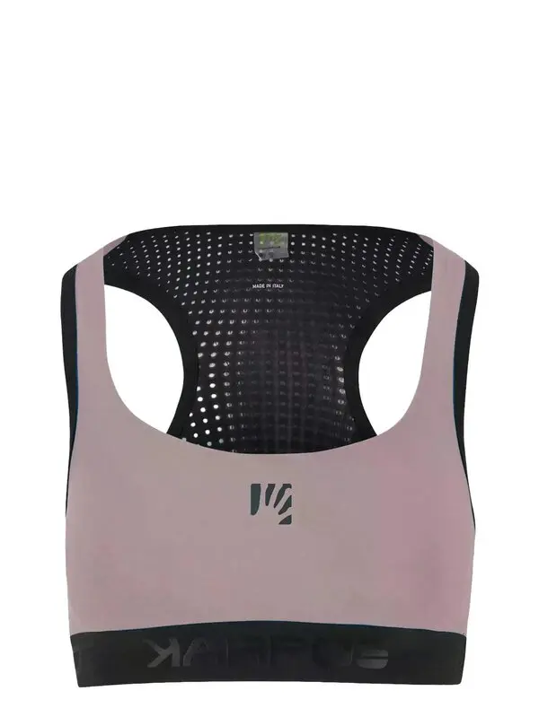 KARPOS Racer-back Mesh-panel Sports Bra - Purple