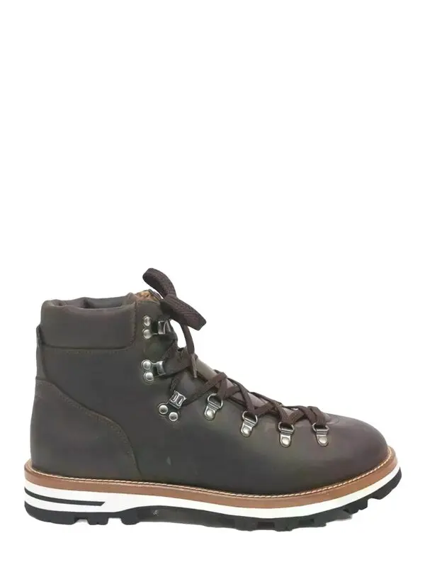 MONPIZ Lace-up Leather Boots - Brown