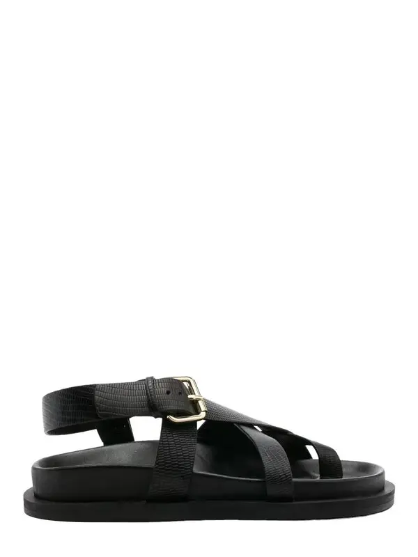 A.emery Elbert Flat Sandals - Black
